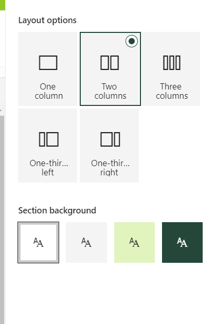 Adding or Removing Sections and Columns on a Page